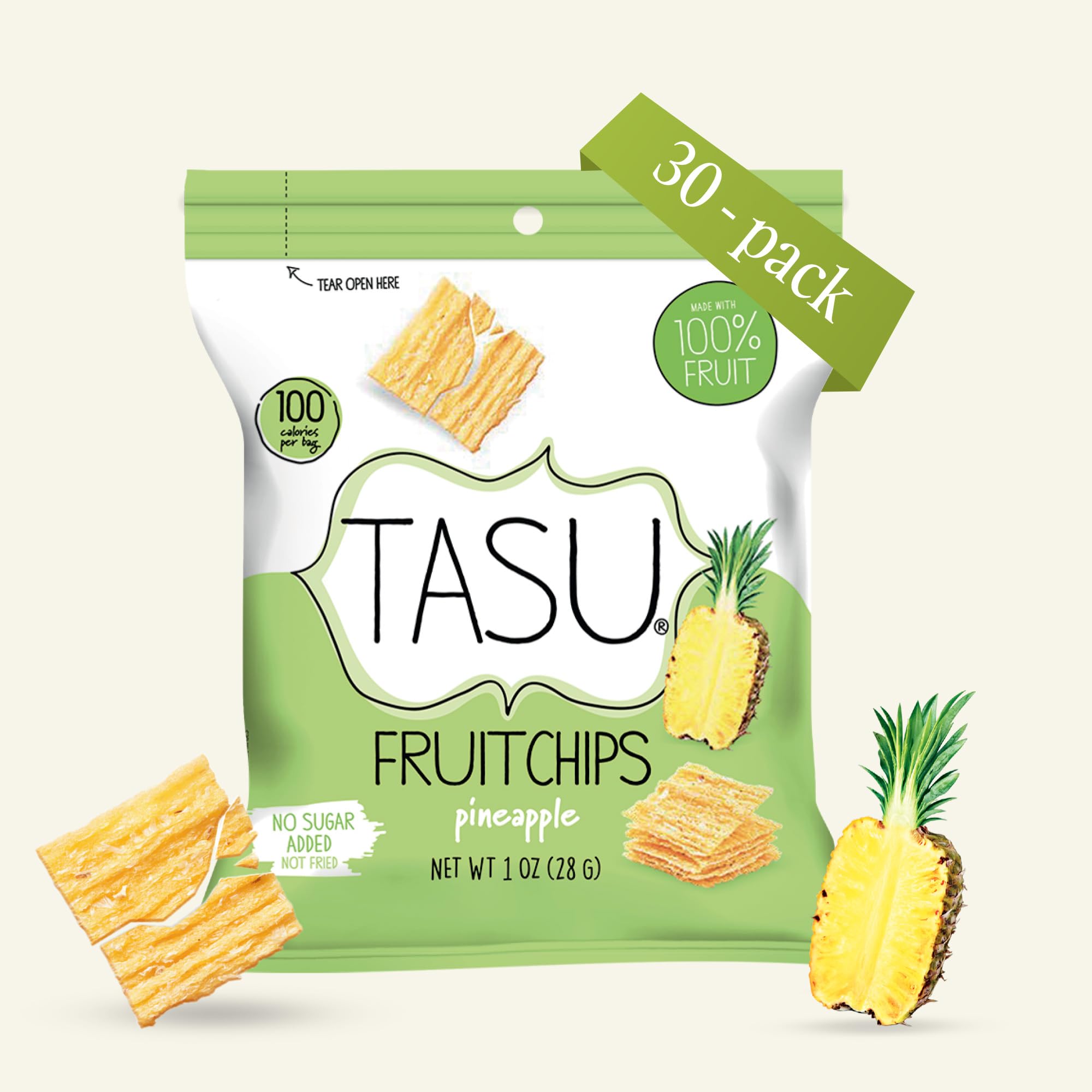 Amazon.com: TASU Pineapple Dried Fruit Chips - 100% Natural, Crispy ...