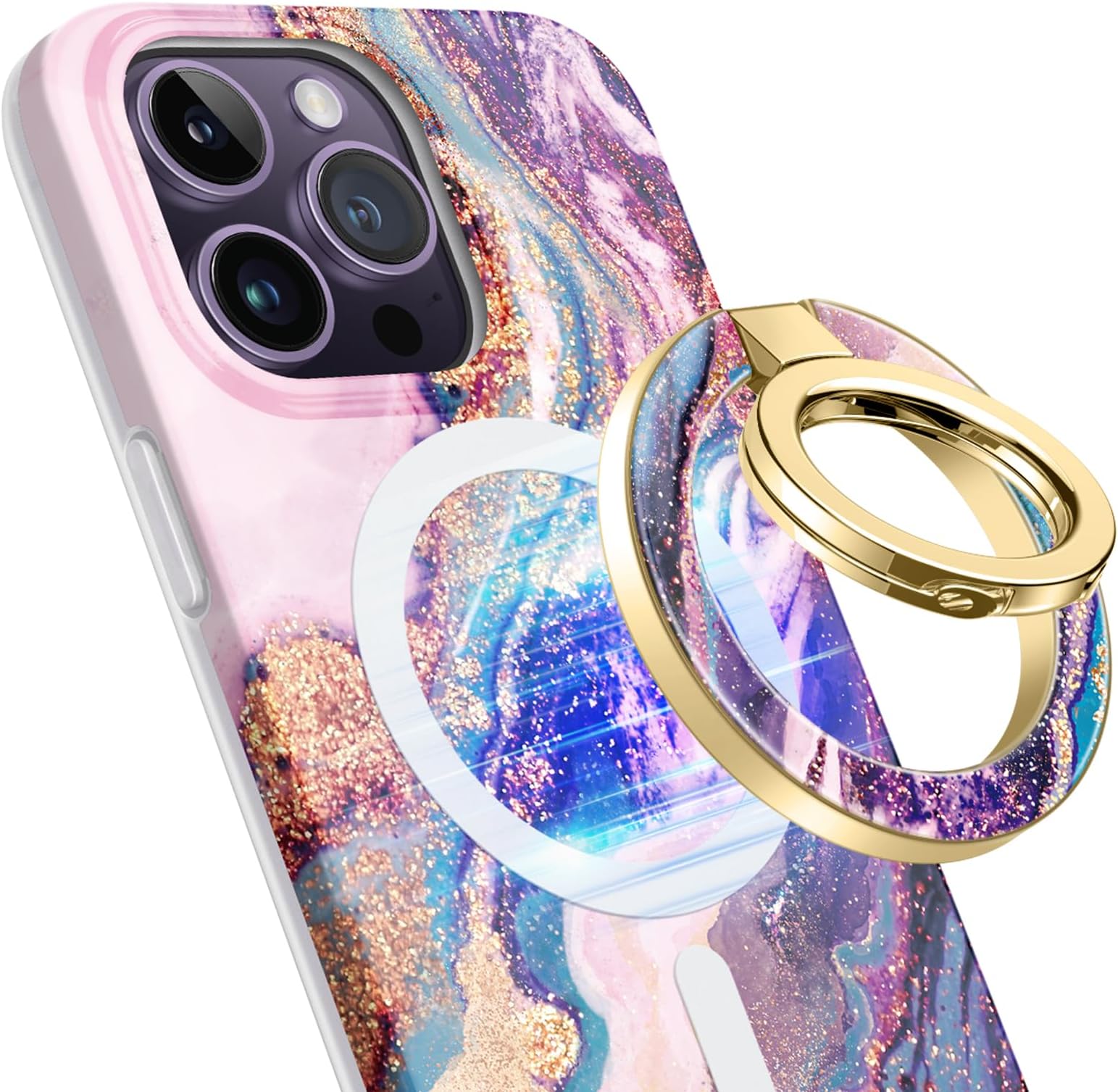 Amazon.com: GVIEWIN Magnetic Phone Ring Holder, Compatible with MagSafe ...