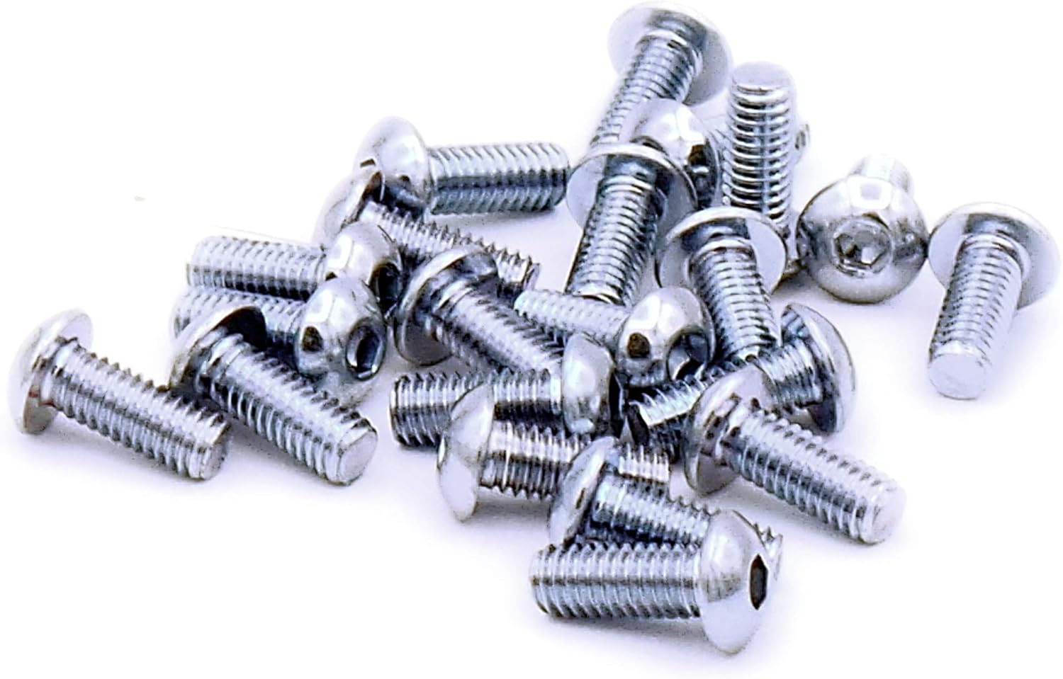 M4 (4mm x 10mm) Hex Socket Button Machine Screw (Bolt) - Steel (Pack of ...