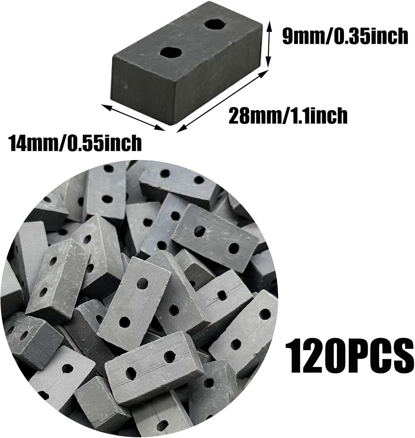 Cayway 120 piezas de mini ladrillos pequeños para paisajismo, ladrillos ...