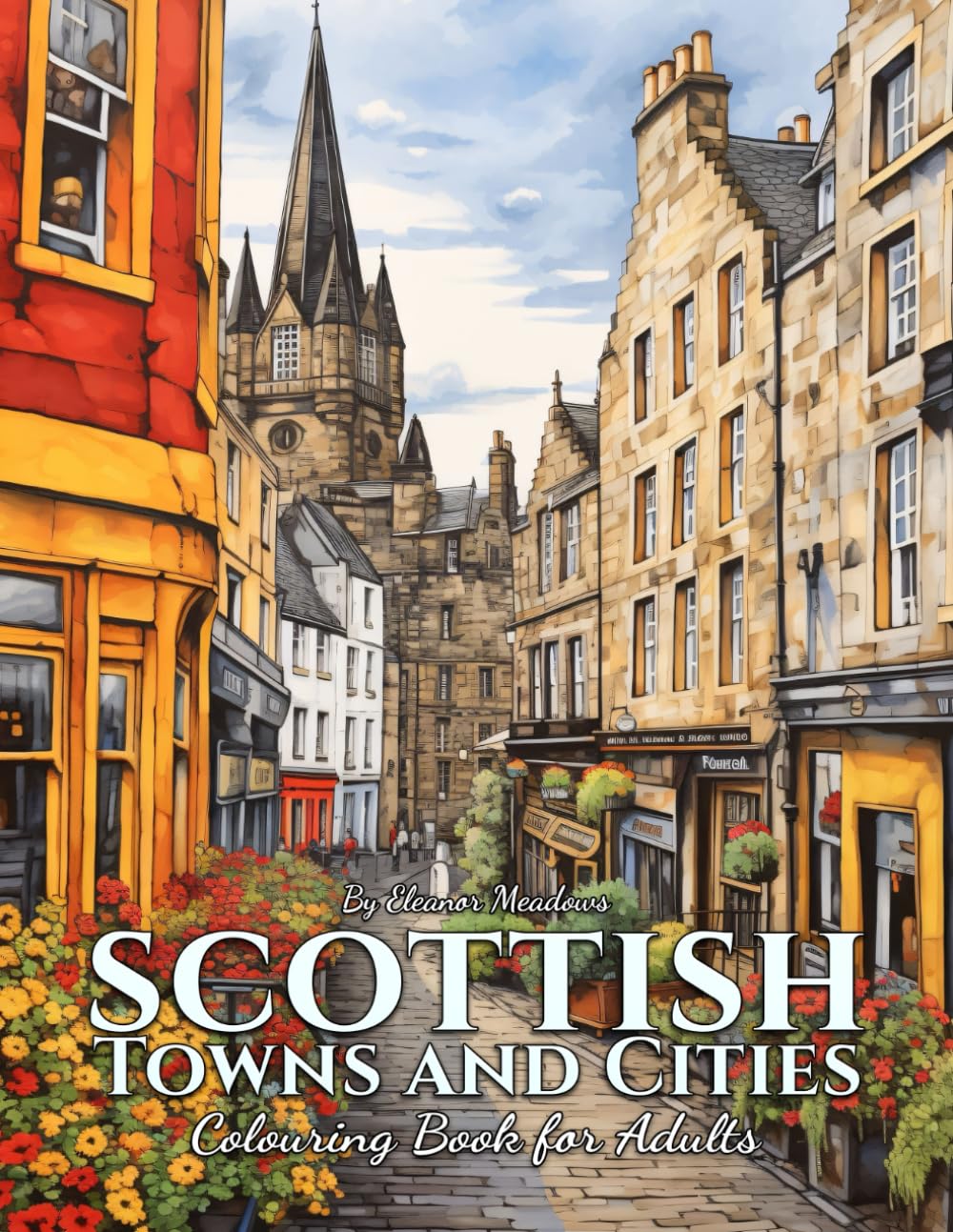 Amazon.co.jp: Scottish Towns and Cities: Colouring Book for Adults ...