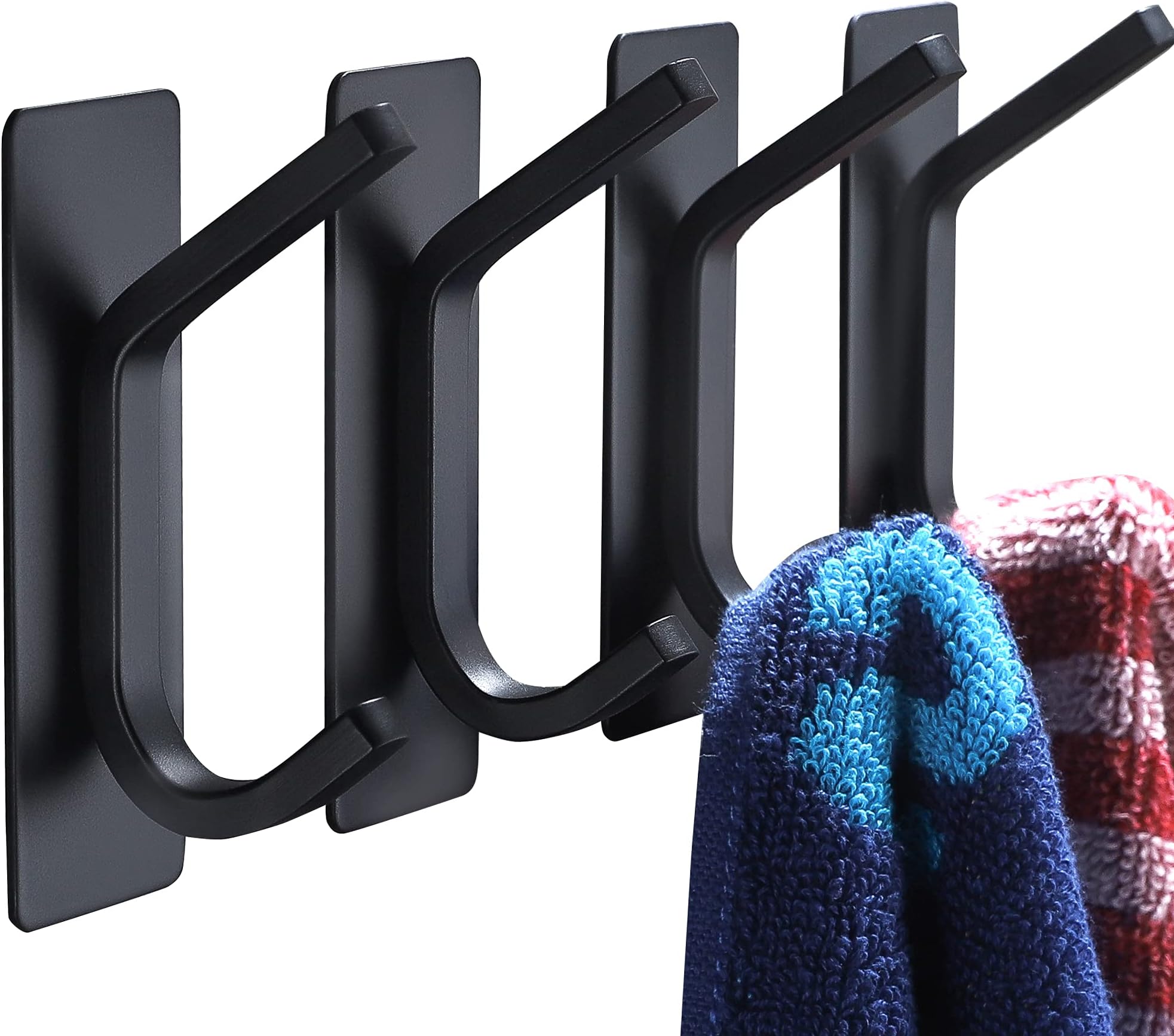 Amazon.com: GLUIT Adhesive Towel Hooks for Bathroom Wall Hooks for ...