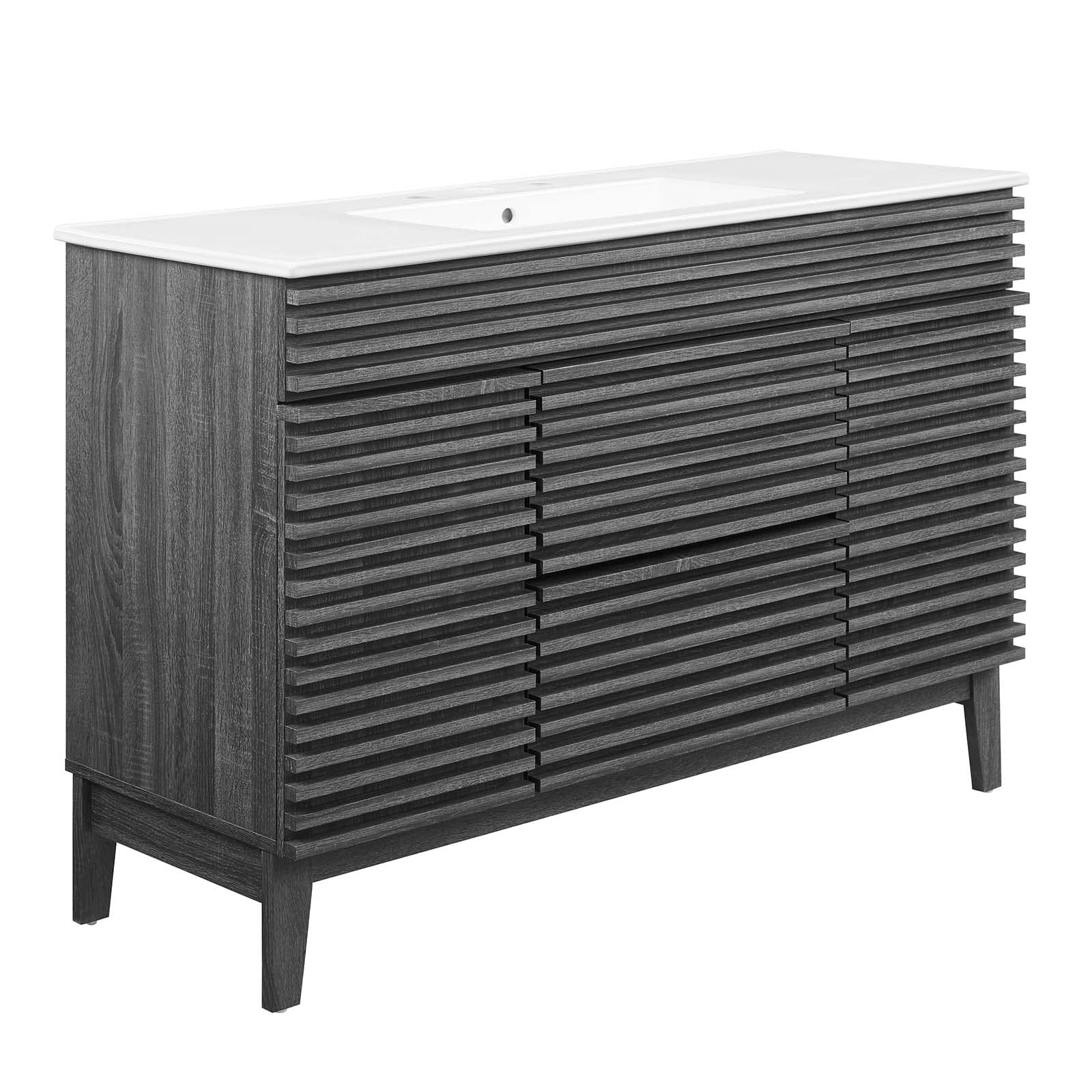 ( incomplete, missing sink) Modway Render 48" Single Bathroom Vanity in ...