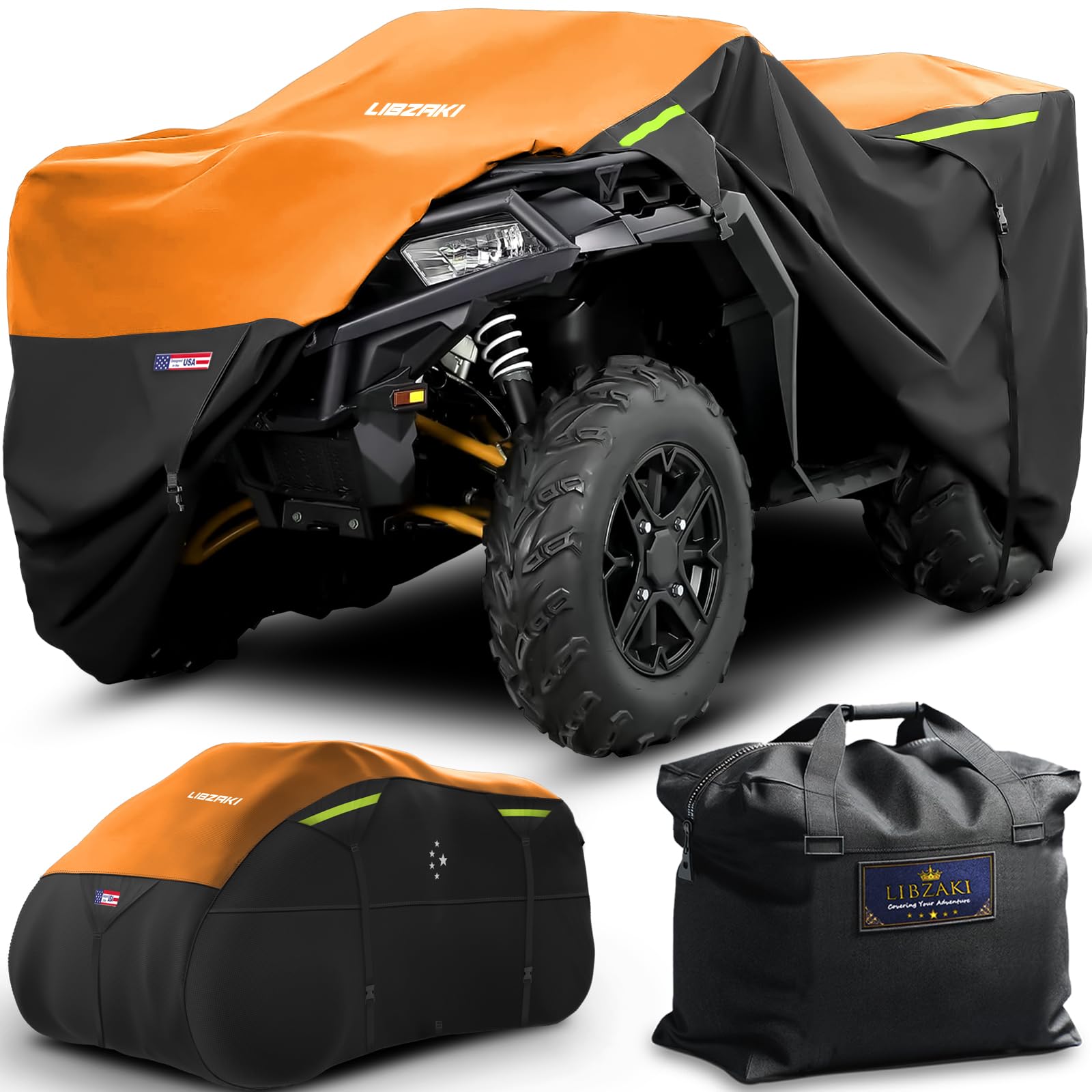 Amazon.com: LI LIBZAKI 600D ATV Cover Waterproof Heavy Duty Trailerable ...