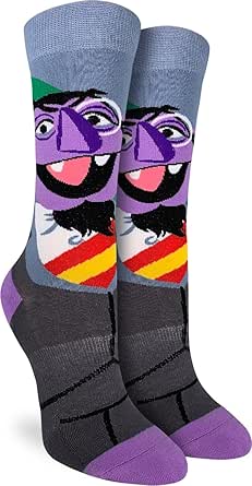 Amazon.com: Good Luck Sock Women's Sesame Street, Count von Count Socks ...