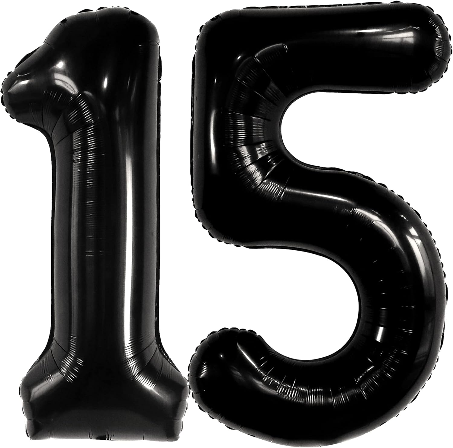 KatchOn, Black 15 Balloons Number - 40 Inch | Number 15 Black Balloons ...
