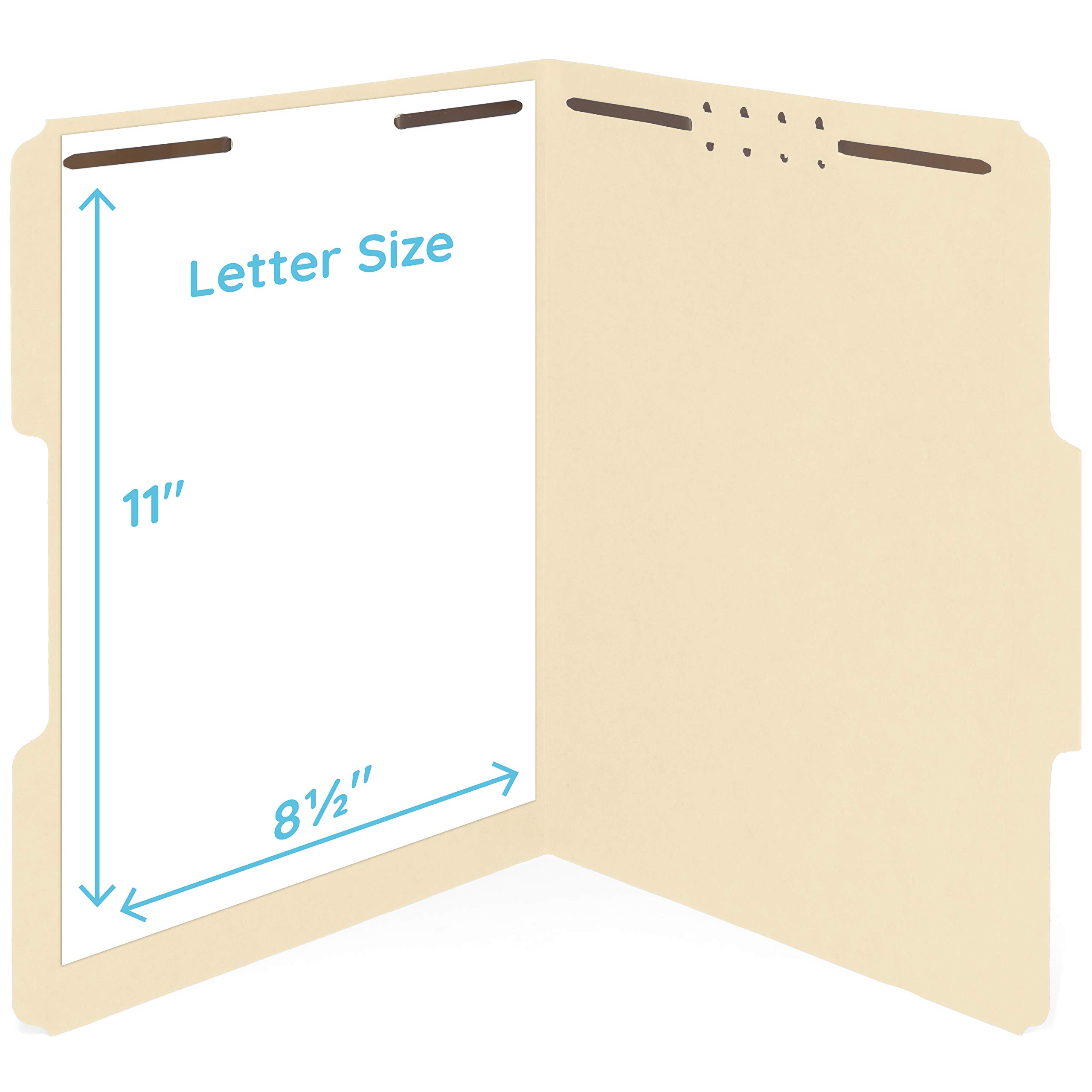 Snapklik.com : 50 Manila Fastener File Folders - 1/3 Cut Reinforced ...