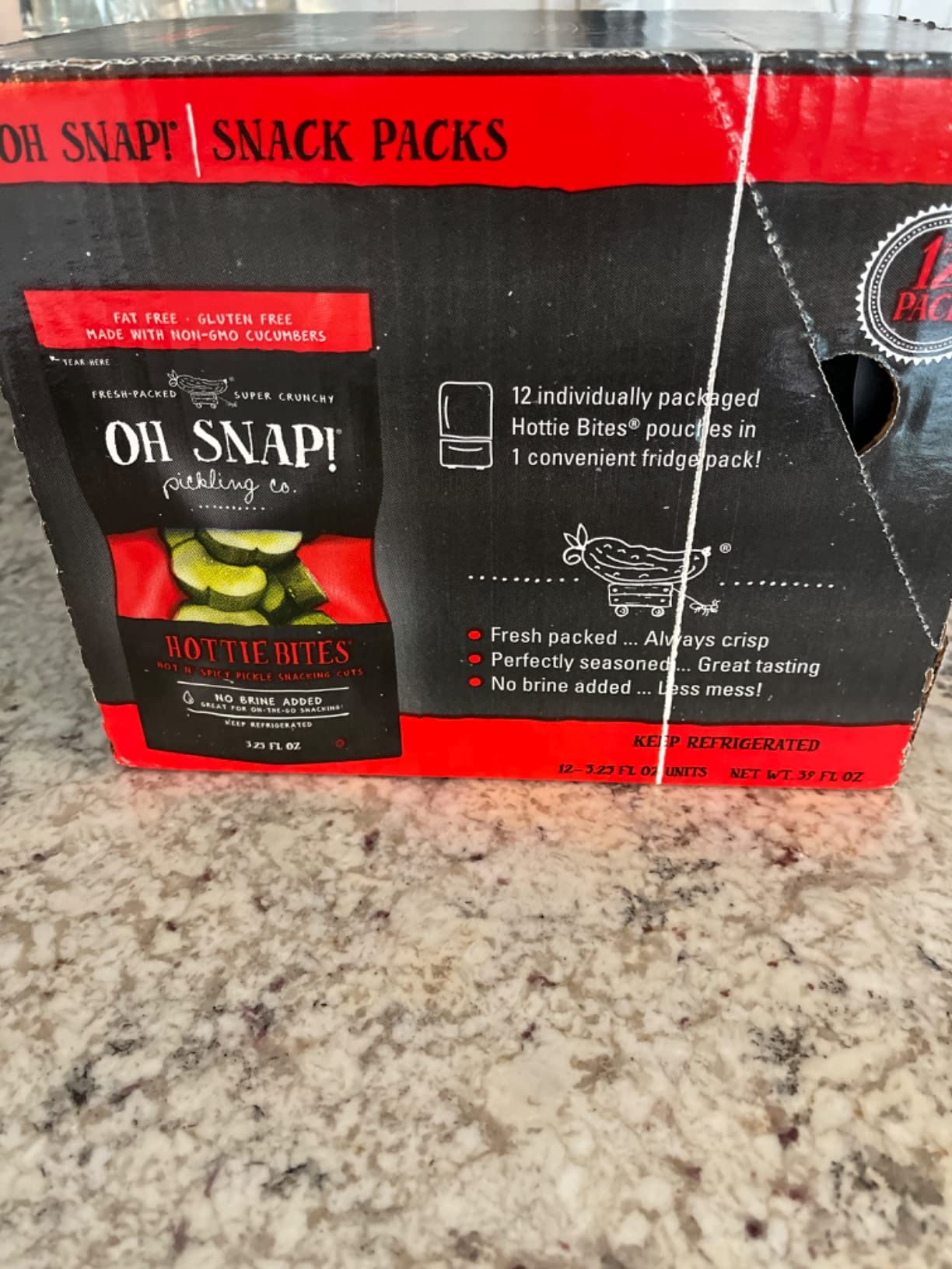 Amazon.com : OH SNAP! Dilly Bites Fresh Dill Pickle Snacking Cuts, 3.25 ...
