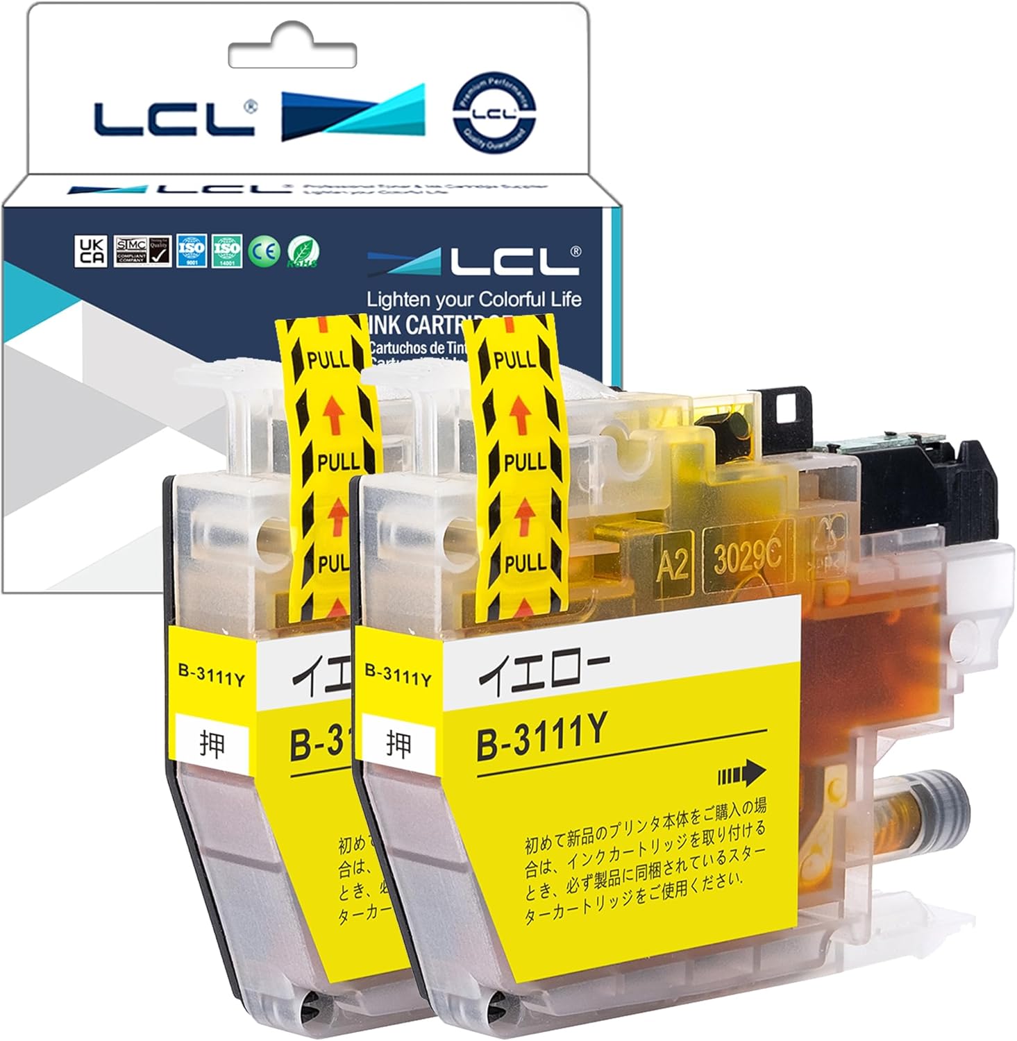 Amazon.co.jp: LCL Brother用 ブラザー用 LC3111 LC3111Y-2PK LC3113-2PK 互換インクカートリッジ （2パック イエロー）対応機種： DCP ...