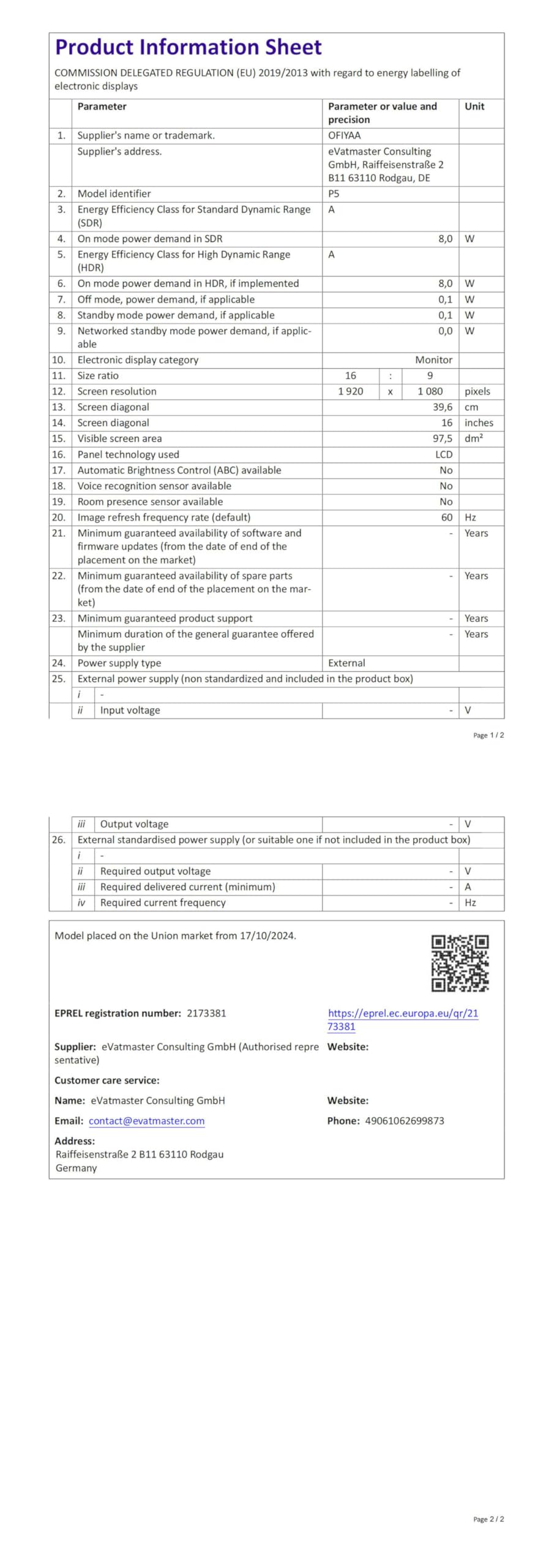 OFIYAA Kwumsy Laptop Screen Extender Monitor, 15.6" Dual Monitor Laptop ...