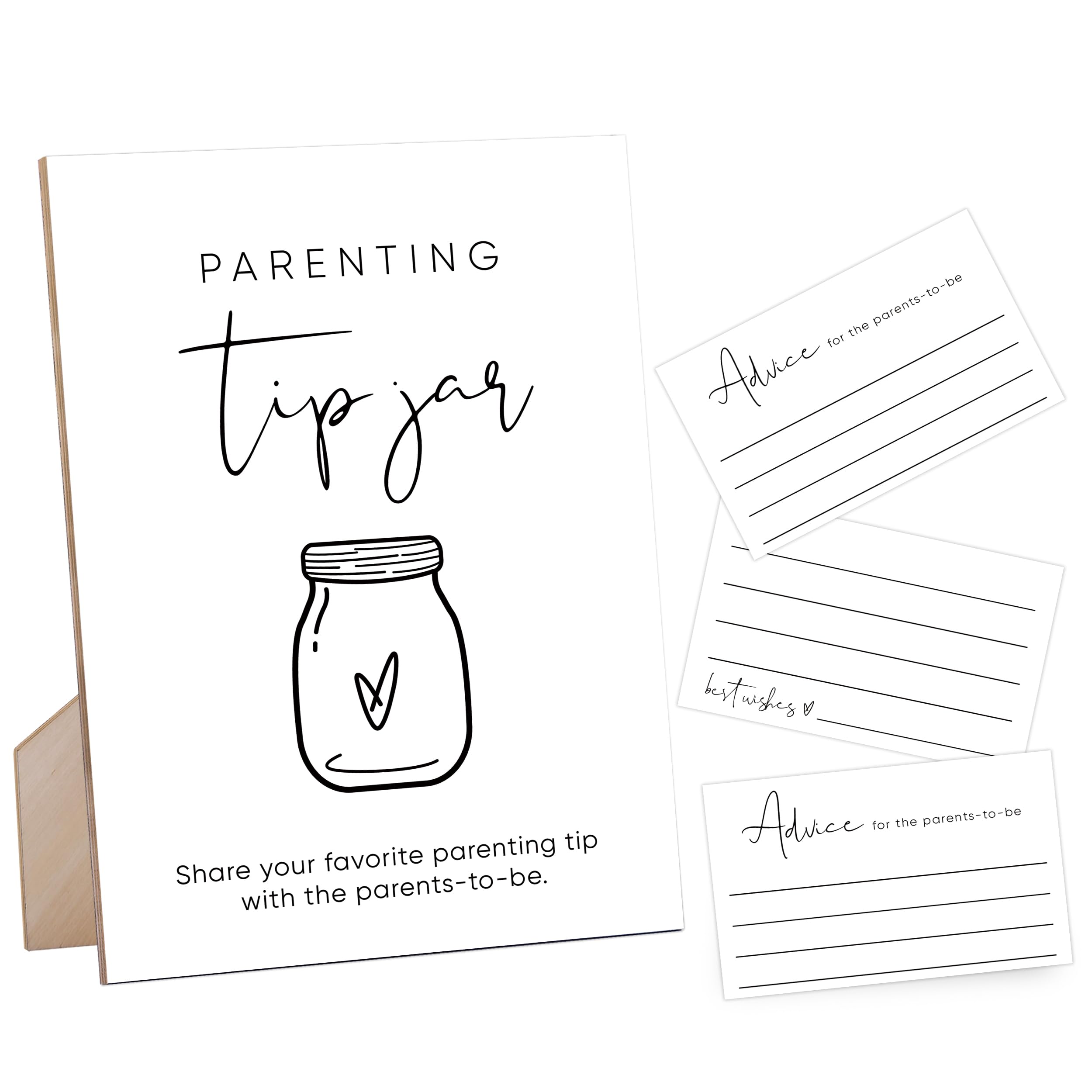 Amazon.com: Baby Parenting Tip Jar Sign, Baby Shower Sign for Baby ...