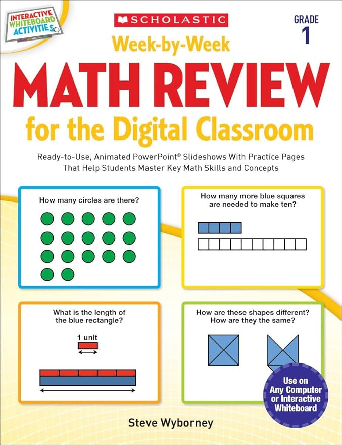Week-by-Week Math Review for the Digital Classroom: Grade 1: Ready-to ...