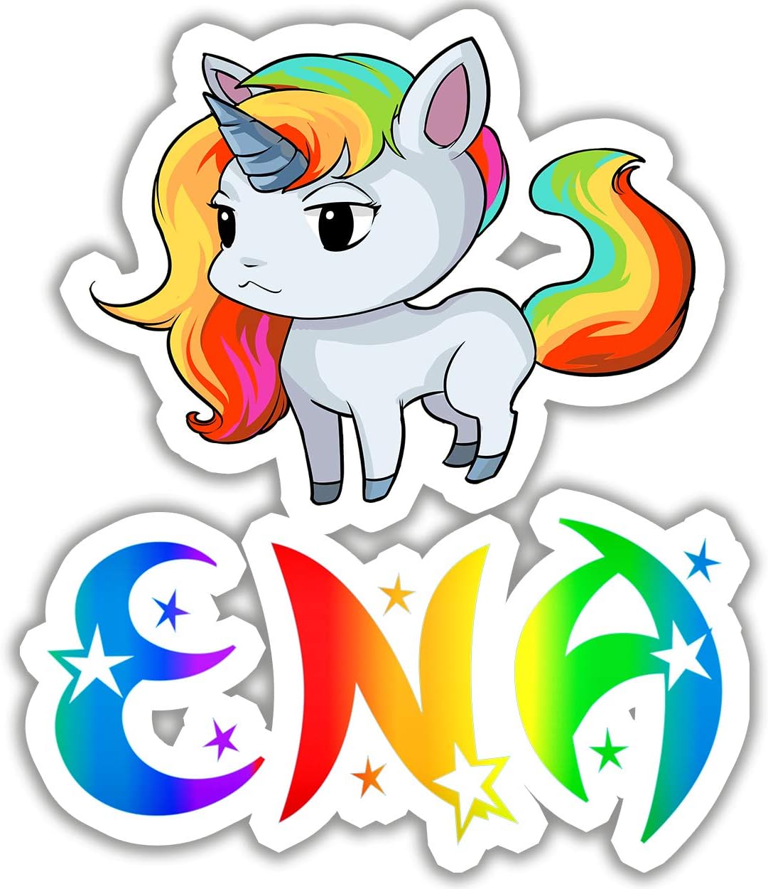 Amazon.com: ENA Unicorn Sticker ('Medium, 5.5x5.5"') : Toys & Games