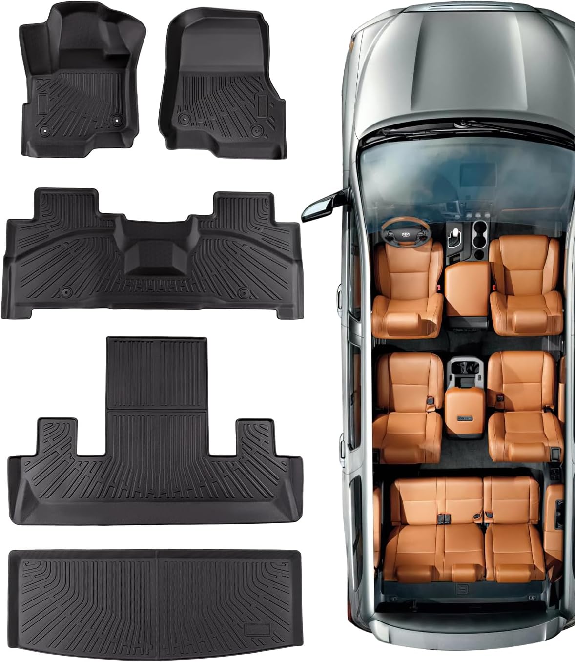 Amazon.com: 2018-2025 for Ford Expedition Floor Mats & Cargo Liner XLT ...