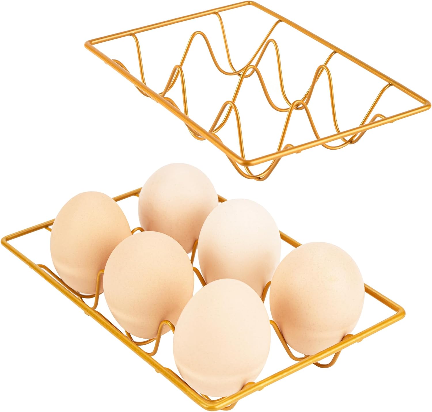 Amazon.com: GlobleGarden 6 Stuffed Egg Baskets, Wire Egg Storage ...