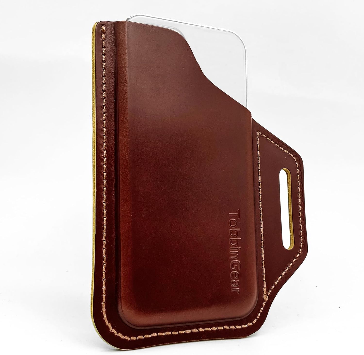 Amazon.com: TobbinGear Leather Belt Phone Pouch, Left Handed Leather ...