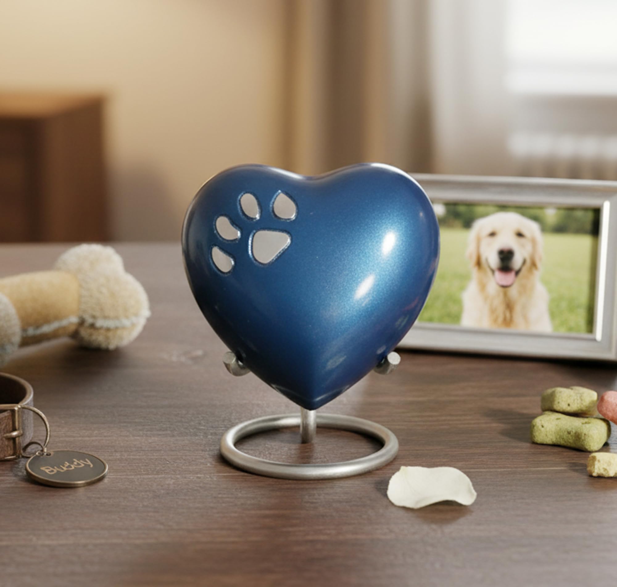 Snapklik.com : eSplanade Brass Mini Cremation Heart-Shaped Keepsake ...