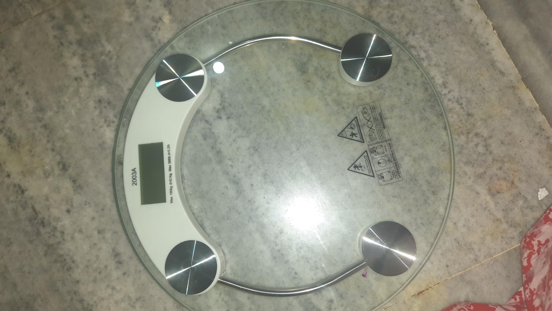 Dr Care Round Shape 8 MM Glass Digital weighing scale for body weight ...