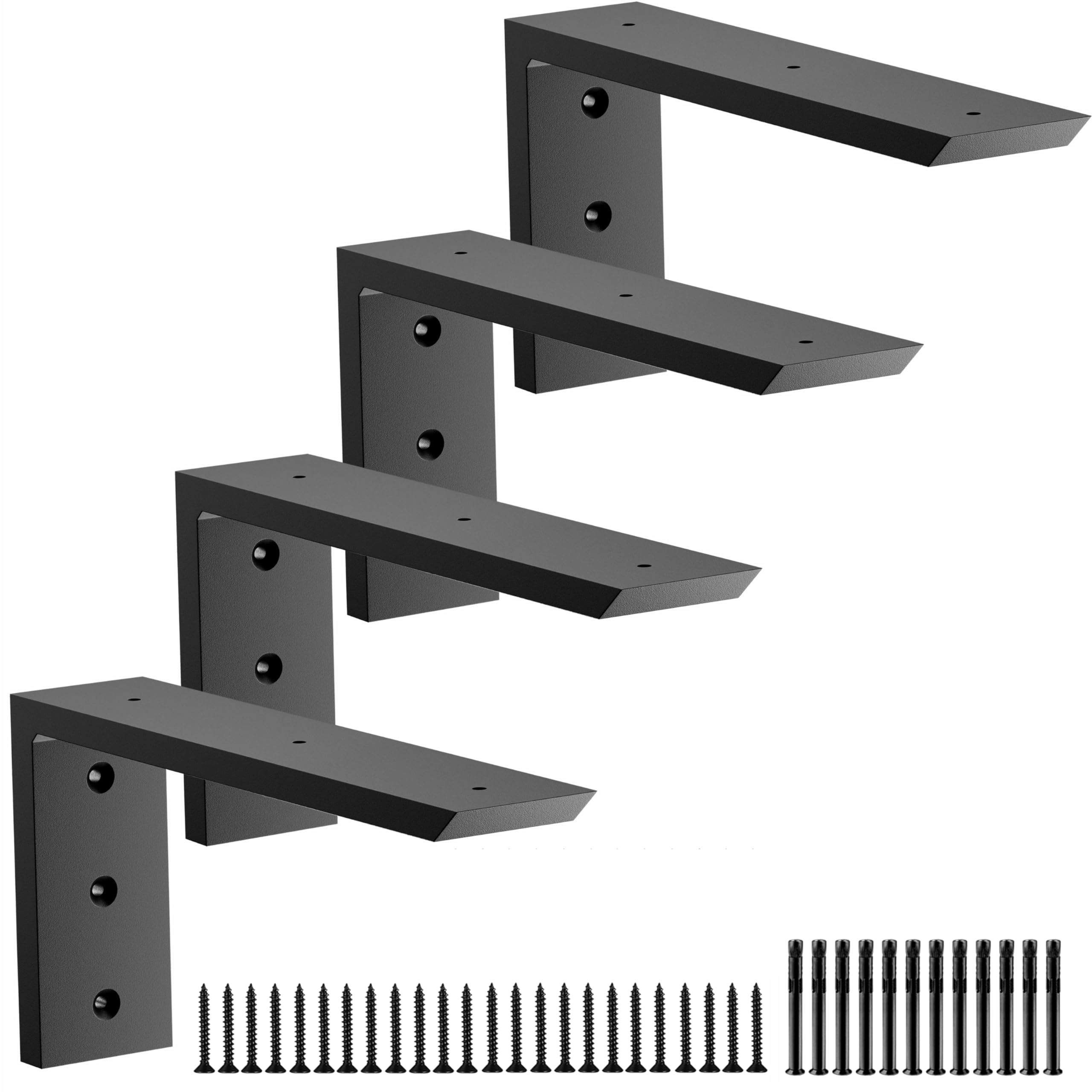 Amazon.com: Premium Heavy Duty Countertop Brackets 12 inch 4 Pack (2/5 ...