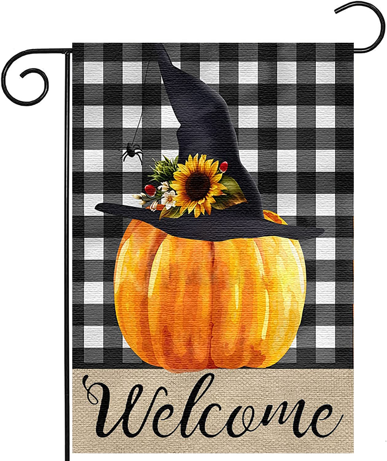 Surfapans Halloween Welcome Garden Flag 12x18 Inch Double Sided Burlap ...