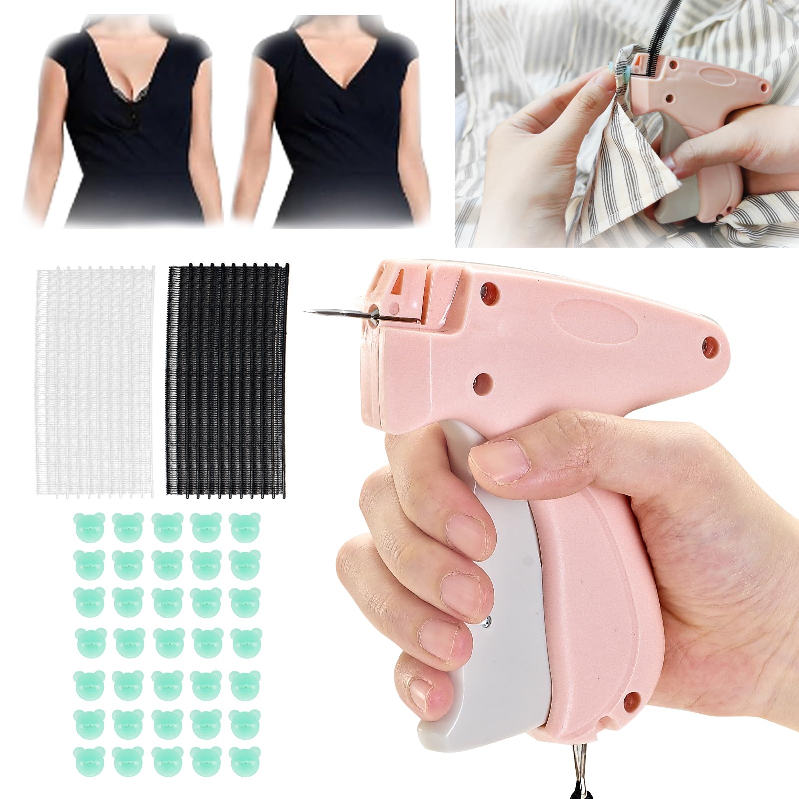 Clothes Tagger Gun With Tags Stitch Gun,Stitchy Quick Clothing Fixer ...