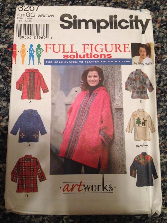Amazon.com: Simplicity 8267 Sewing Pattern, Women's Jacket, Size GG ...