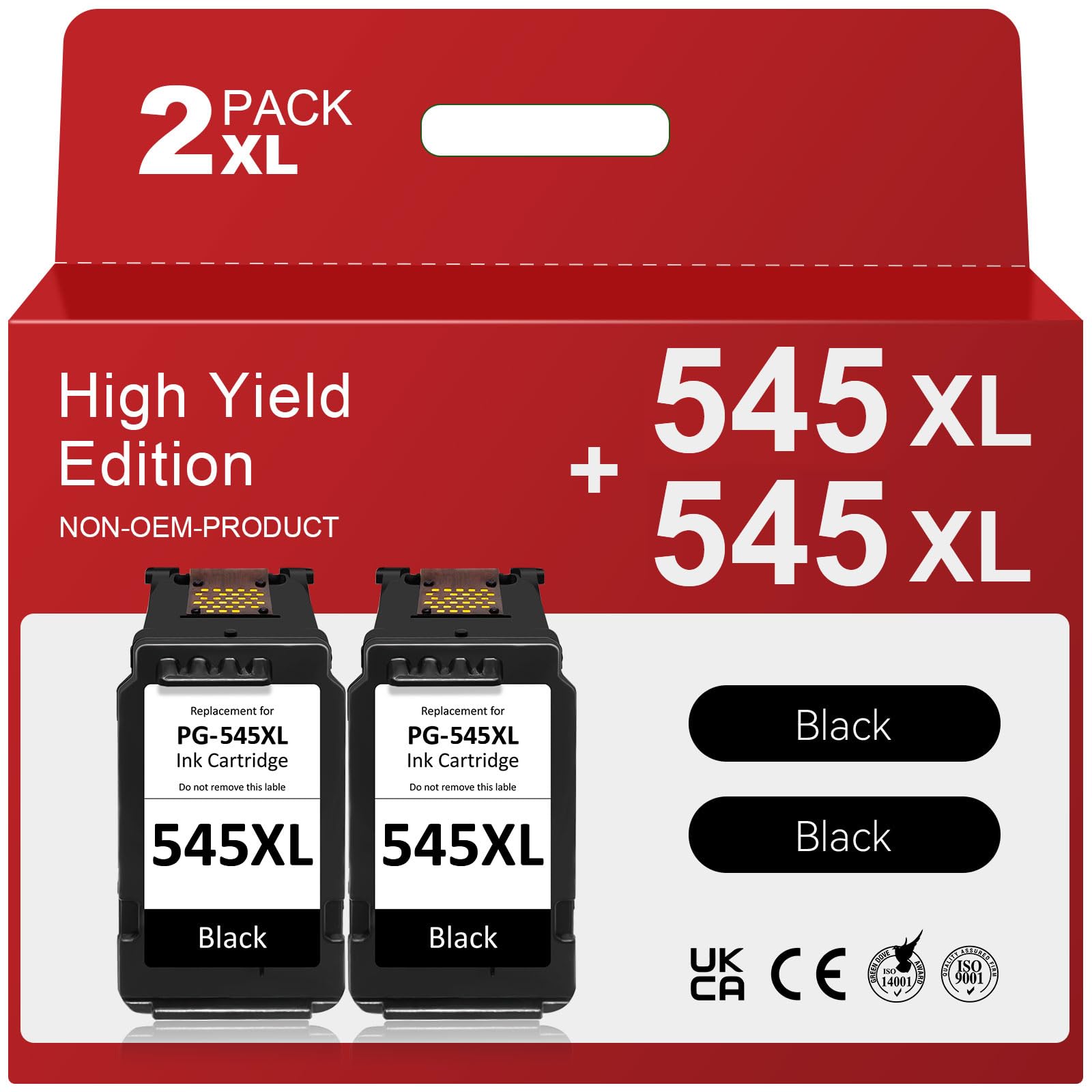 PG-545 Black Ink Cartridge Remanufactured for Canon 545 Black Ink ...