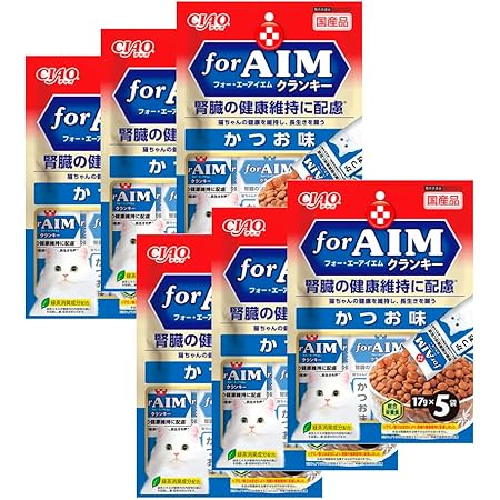 Amazon | CIAO (チャオ) for AIM クランキー かつお味 17g×5袋 6個セット | チャオ (CIAO) | ドライ 通販