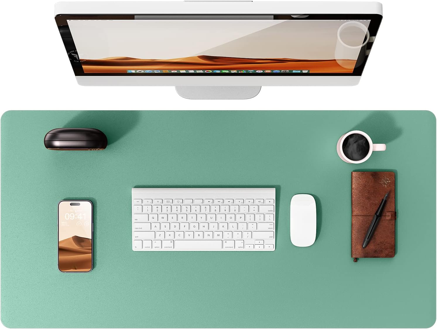 Amazon.com : YSAGi Leather Desk Pad Protector, Office Desk Mat, Large ...