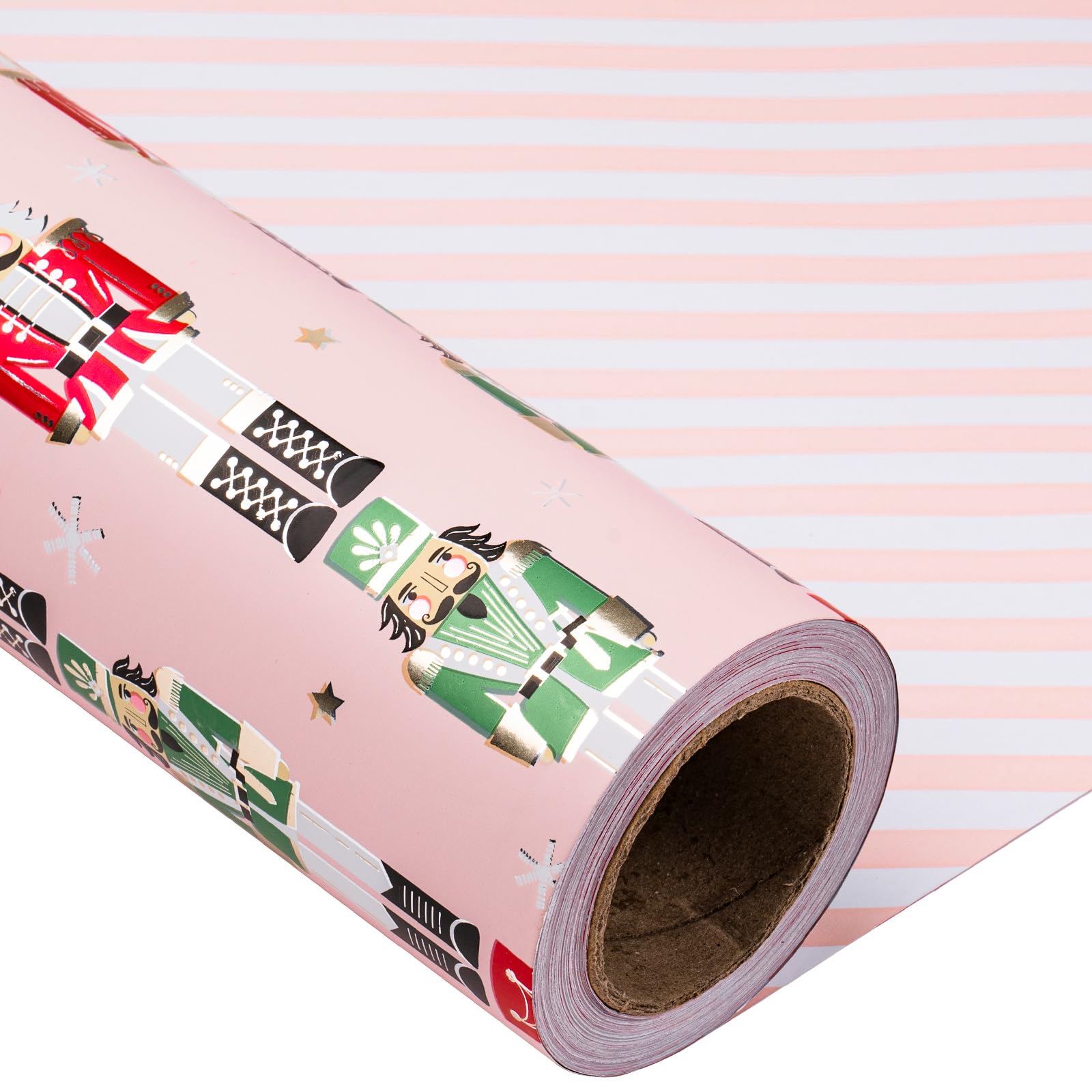 Amazon.com: LeZakaa Reversible Christmas Wrapping Paper - Jumbo Roll ...