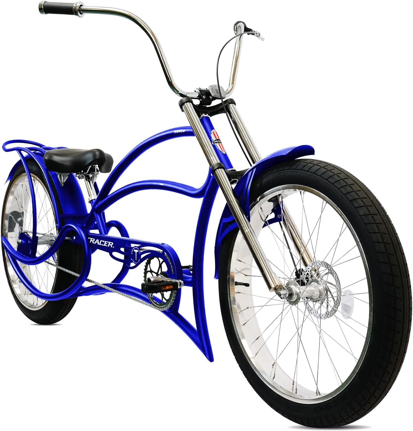 Amazon.com : Tracer Leopard 26 Inch Wheel Chopper Stretch Bike Beach ...
