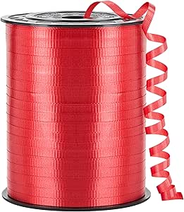 Amazon.com: 500 Yards Red Curling Ribbon-Balloon String-Balloon Ribbon ...
