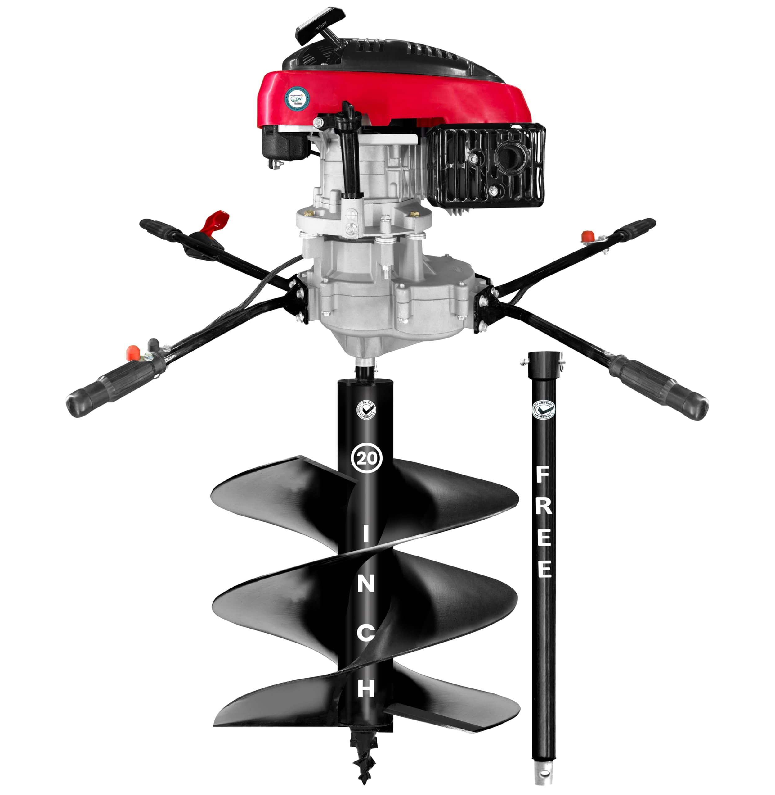 DVI 196CC Heavy Duty Earth Auger Machine with 4 Stroke Petrol Engine ...