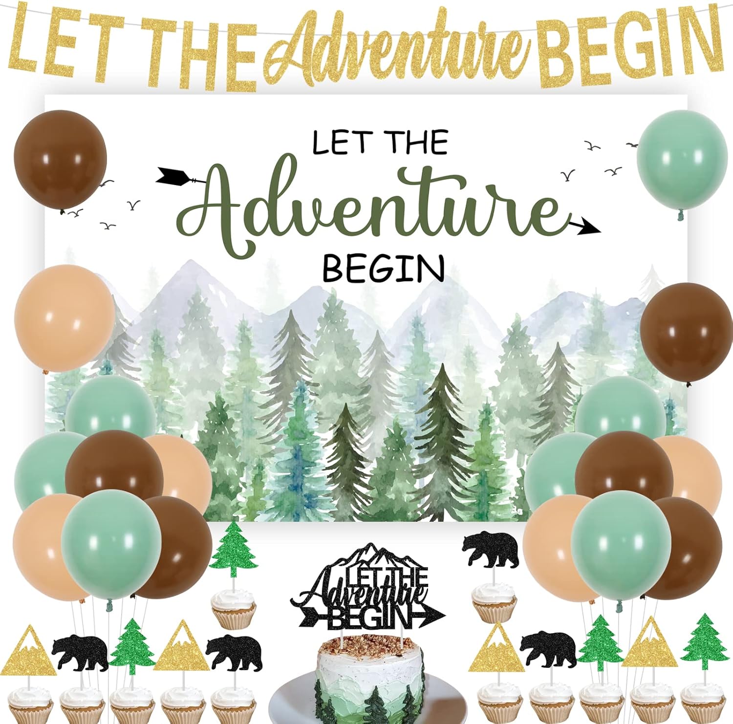Amazon.com: Adventure Baby Shower Decorations - Let The Adventure Begin ...