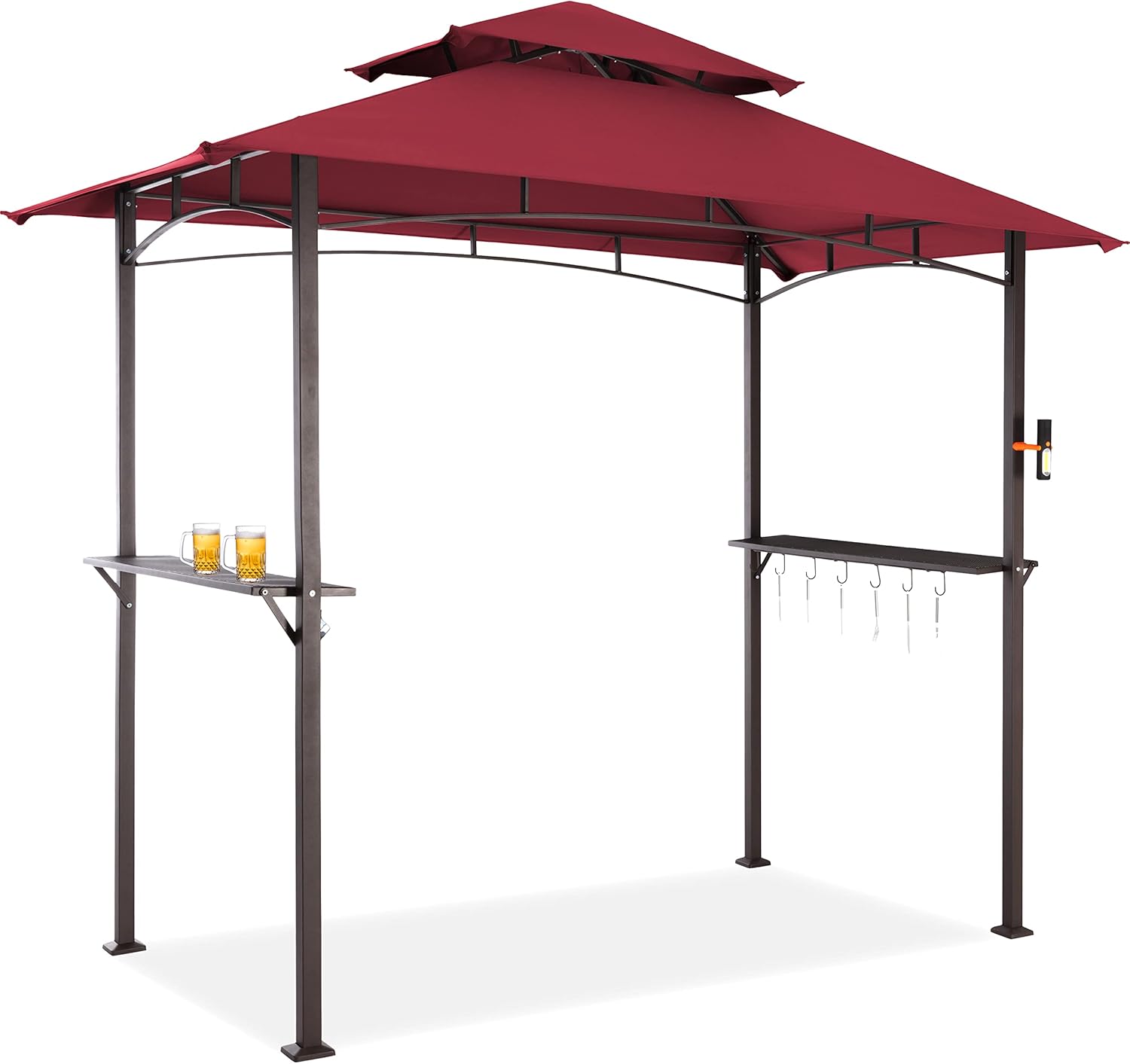 Amazon.com : MEWAY 8x5 Grill Gazebo 2-Tiered Outdoor BBQ Canopy Tent ...
