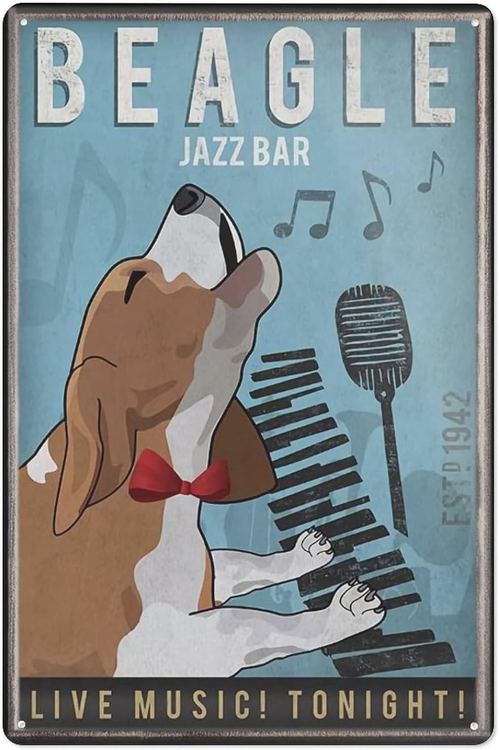 Amazon.com : Vintage Metal Signs Beagle Dog Poster Vintage Metal Tin ...