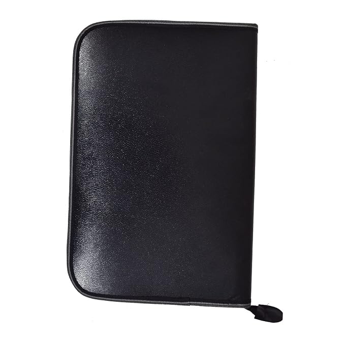 CAMPIO PU Leather 20-Leaf File Folder, Interview Portfolio Professional ...
