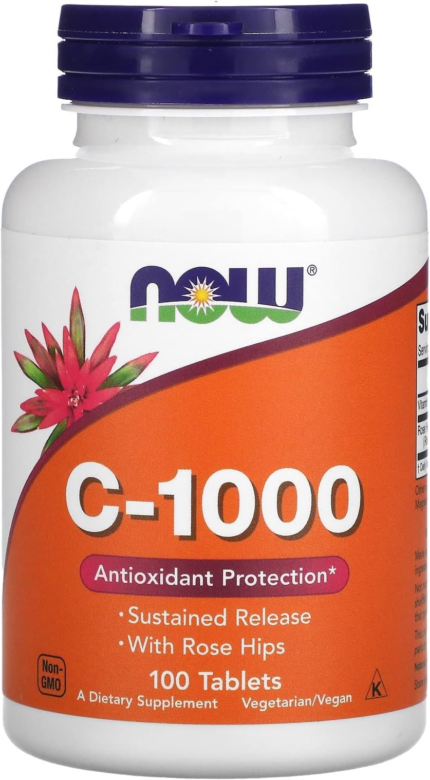 Amazon.com: Now Foods Vitamin C-1000 Sustained Release - 100 Tablets ...