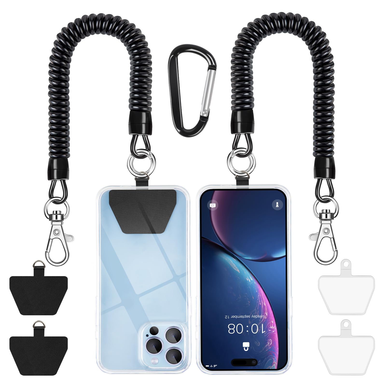 Amazon.com: SHANSHUI Phone Lanyard Tether, Anti Theft Spring Phone ...