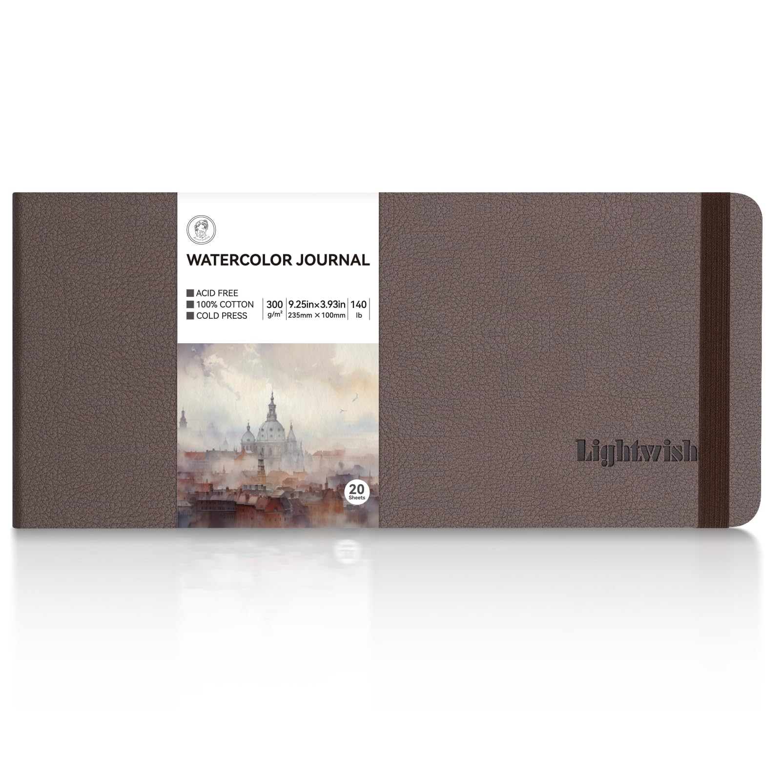Amazon.com: Lightwish Watercolor Journal, 100% Cotton Cold Press ...
