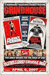 Amazon.com : Grindhouse movie Poster Metal Tin Sign Plaque Man Cave ...