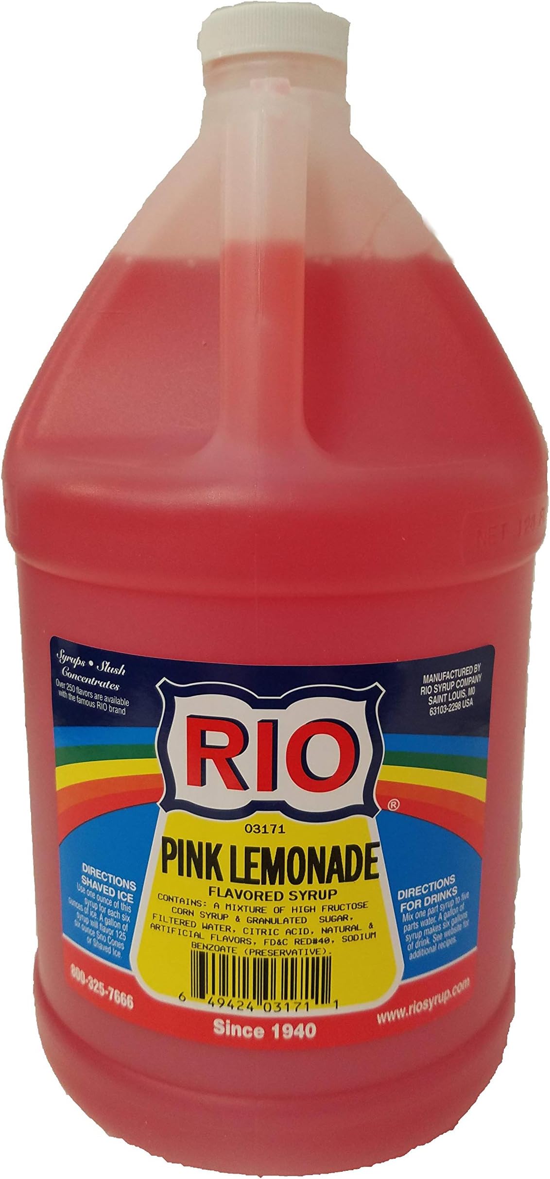 Amazon.com: Pink Lemonade Flavored Snow Cone Syrup, 1 Gallon Ready to ...