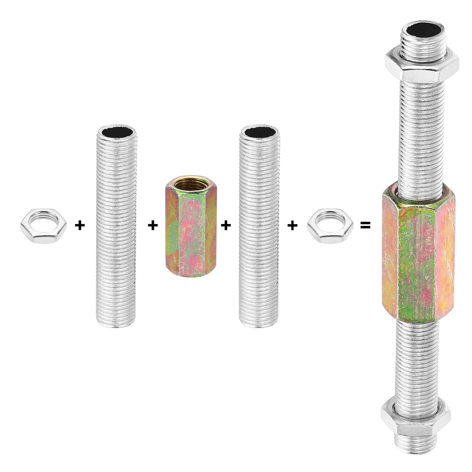 PATIKIL M10 Fine Thread Lamp Pipe Repair Parts Kits, 32 Pcs M1030 Metal ...