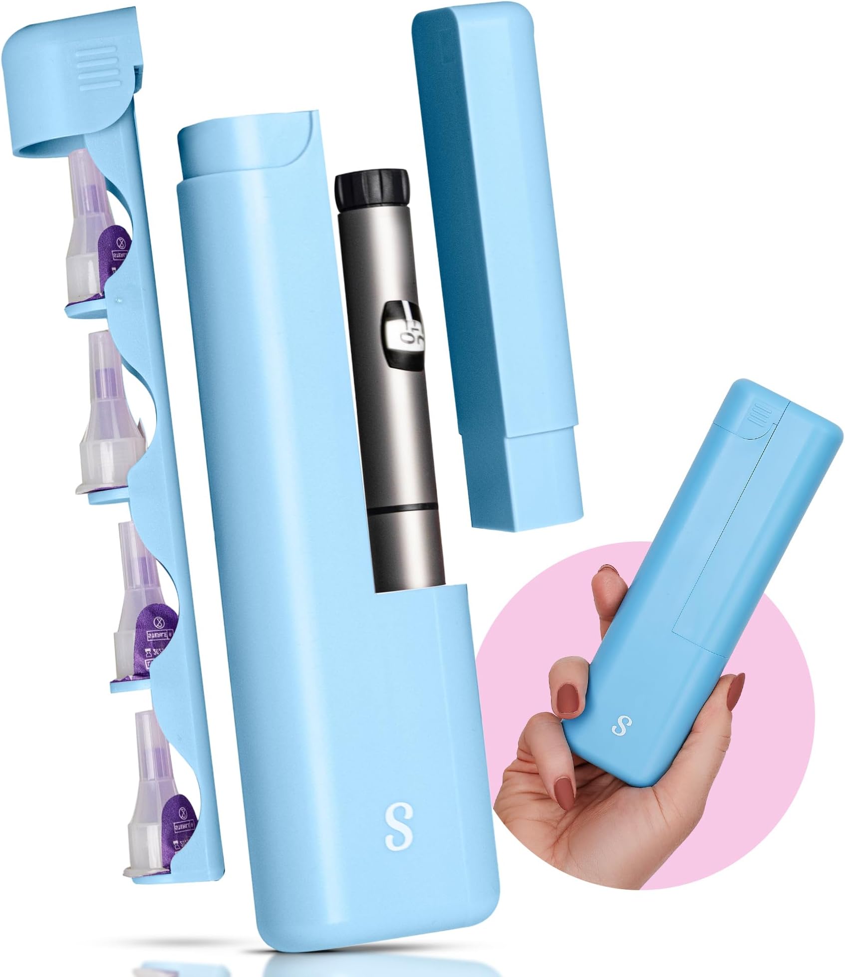 Amazon.com: STRAWBERRY & CO DailyEase Insulin Travel Case with Built-in ...