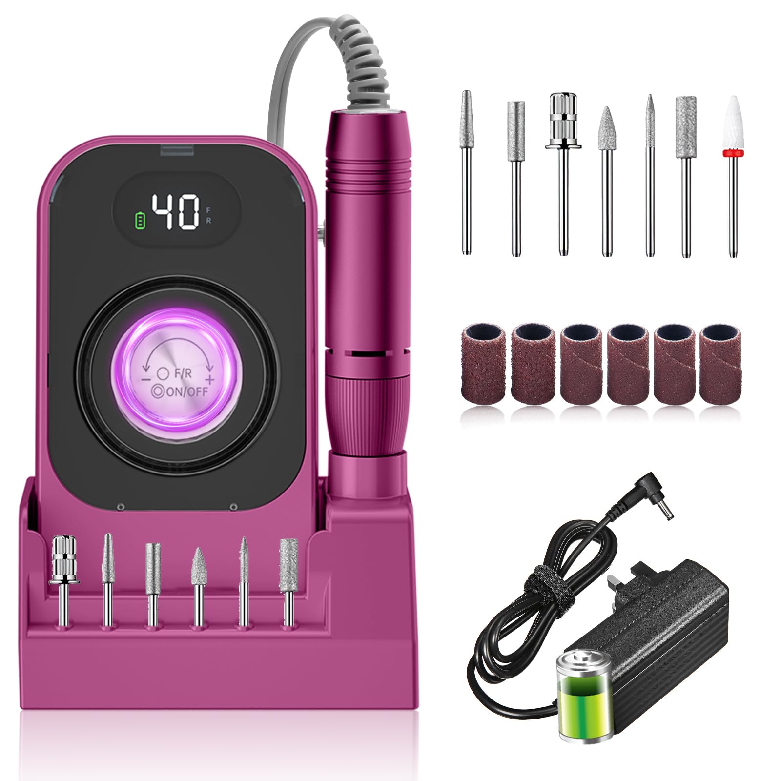 Professional Nail Drill Machine 40000RPM e Files for Nails Professional ...