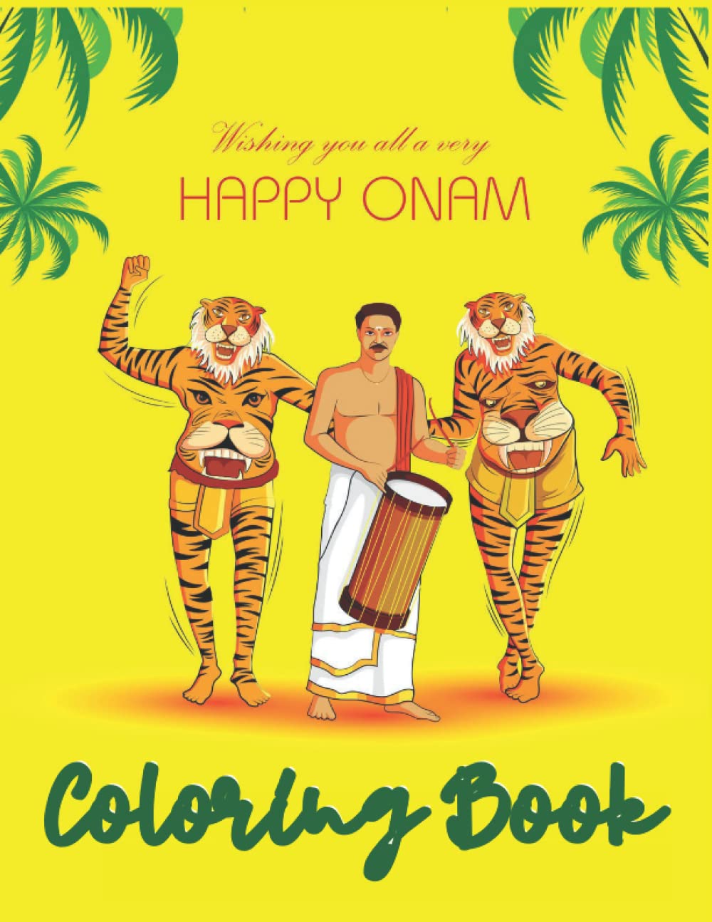 Onam Festival Coloring Book Illustrations Of Happy Onam Festival ...