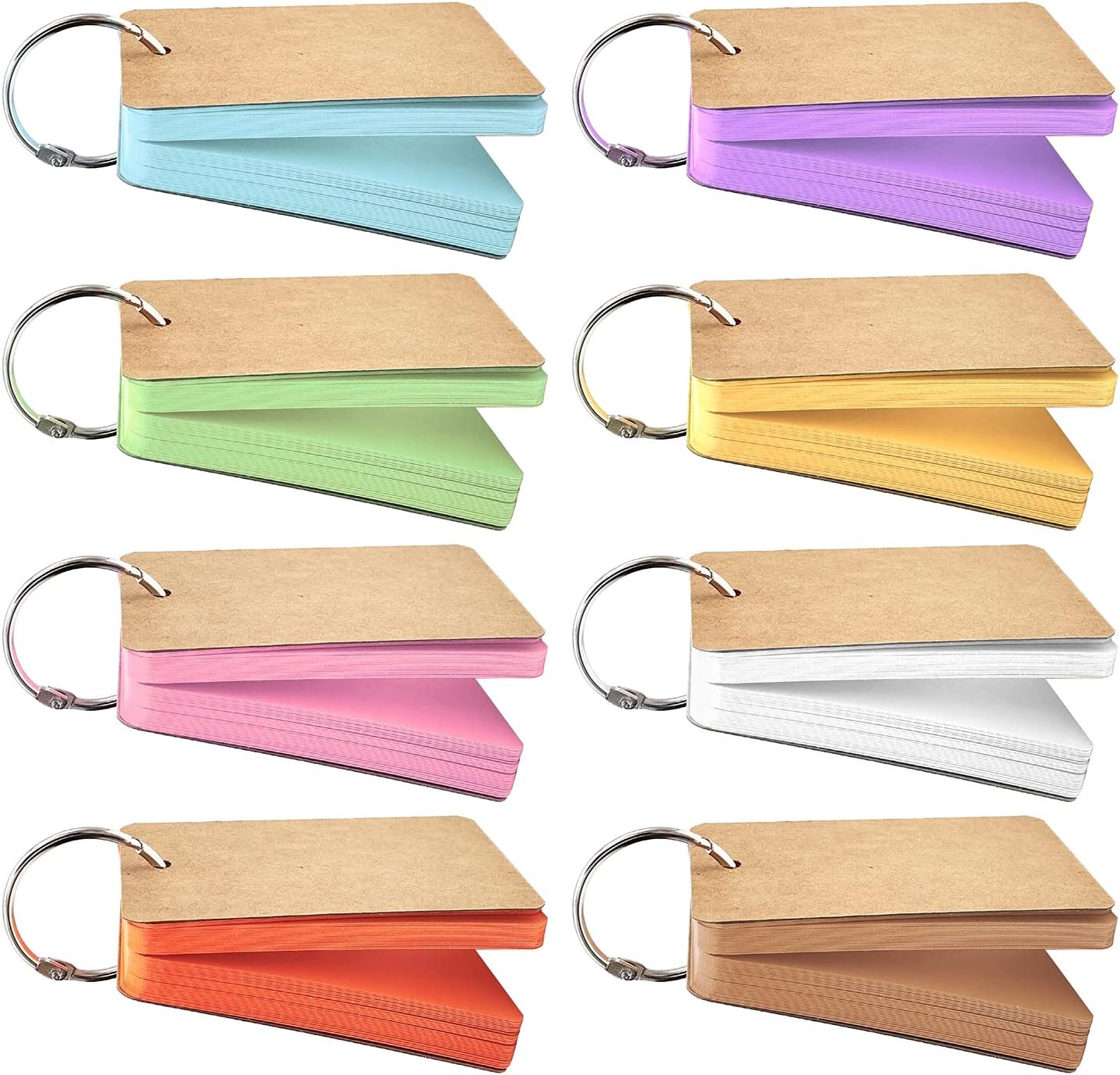 FEIGO Lot de 7 Cartes Mémo Mobile Multicolores, 90 × 50mm Mini Cartes d ...