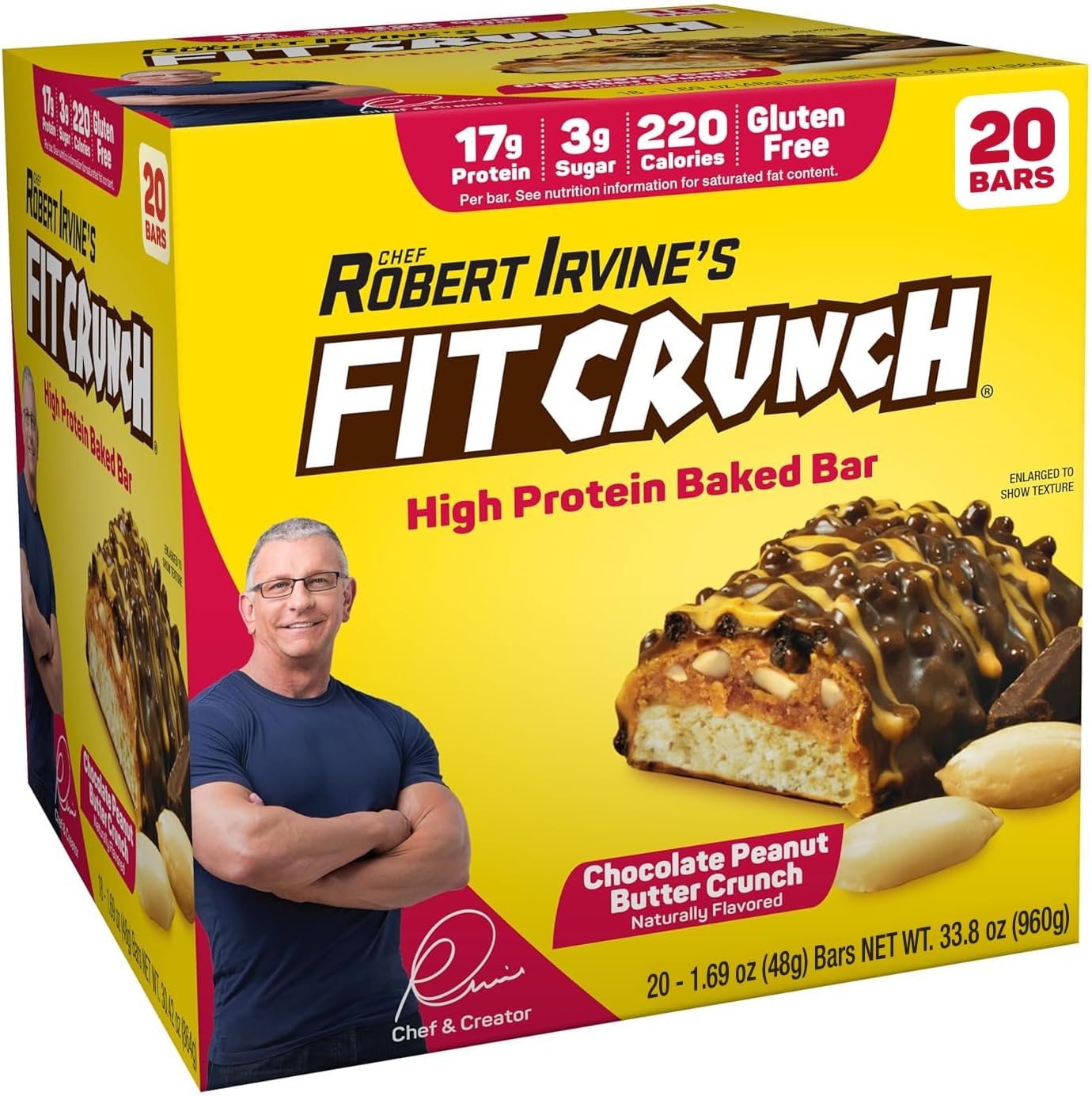 Amazon.com : FITCRUNCH Protein Bars, Snack Size Value Pack, Gluten Free ...