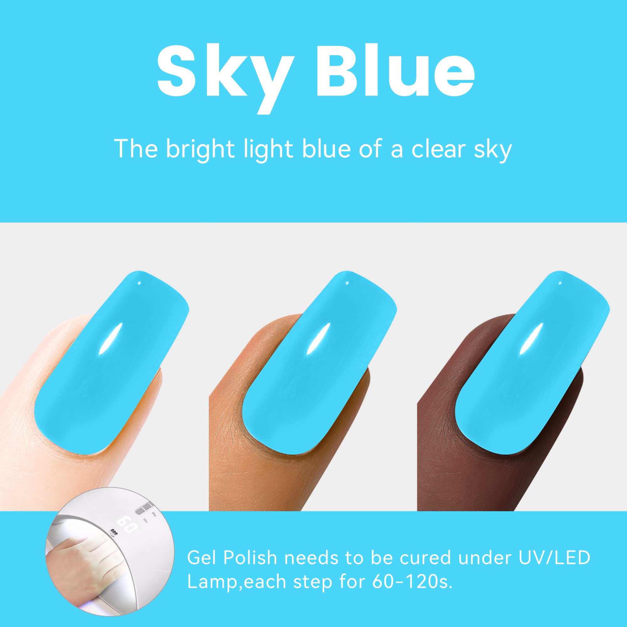 Bright Light Blue Nail Polish