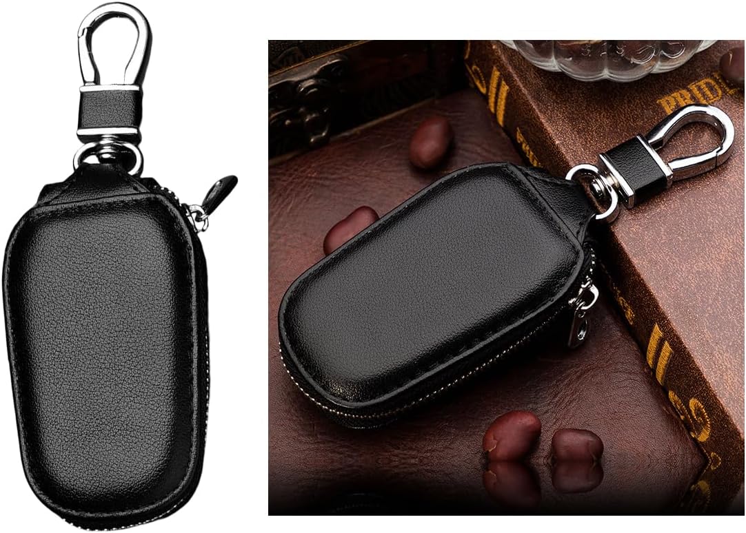 Amazon.com: Wevdn Car Key Case, Genuine Leather Auto Smart Key Fob ...
